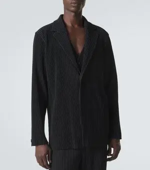 Issey Miyake Homme Plissé Basics Pleated Blazer - Black