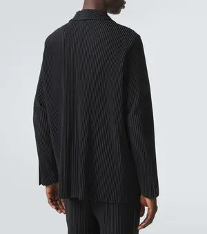 Issey Miyake Homme Plissé Basics Pleated Blazer - Black