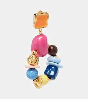 Oscar De La Renta Seaglass Beaded Clip-on Earrings