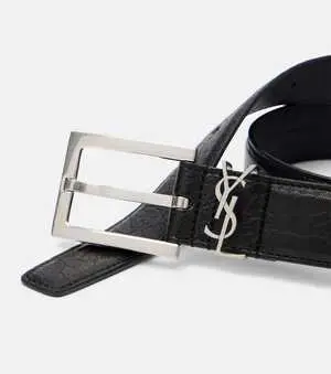 Saint Laurent Cassandre Leather Belt