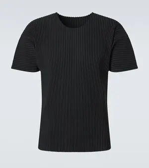 Issey Miyake Homme Plissé Basics Pleated T-shirt - Black