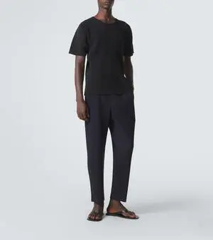 Issey Miyake Homme Plissé Basics Pleated T-shirt - Black