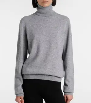 Saint Laurent Cashmere Turtleneck Sweater - Grey