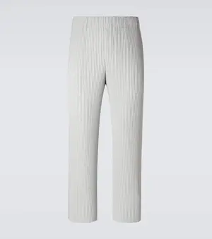 Issey Miyake Homme Plissé Pleated Straight Leg Trousers