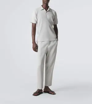 Issey Miyake Homme Plissé Pleated Straight Leg Trousers