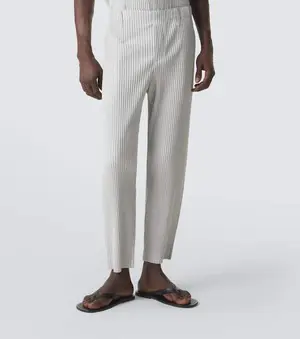 Issey Miyake Homme Plissé Pleated Straight Leg Trousers