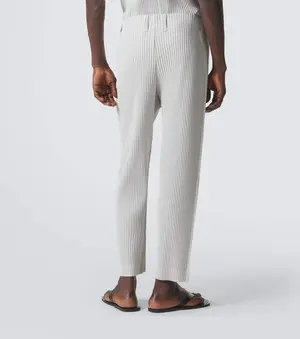 Issey Miyake Homme Plissé Pleated Straight Leg Trousers