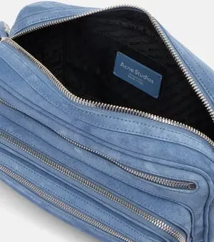 Acne Studios Camero Party Suede Shoulder Bag - Blue