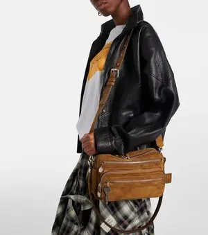 Acne Studios Camero Party Suede Shoulder Bag - Brown