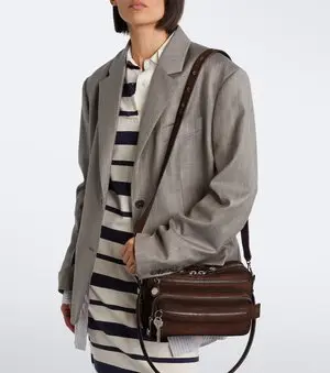 Acne Studios Suede Camera Bag - Brown