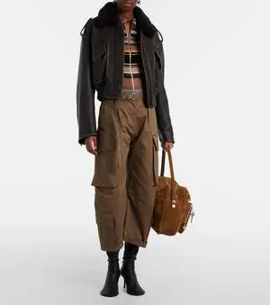 Acne Studios Camero Camera Suede Shoulder Bag - Brown