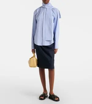 Plan C Cotton Midi Skirt