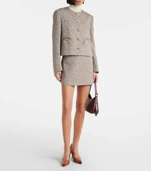 BLAZÉ MILANO Shamo Linen-blend Tweed Jacket