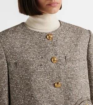 BLAZÉ MILANO Shamo Linen-blend Tweed Jacket