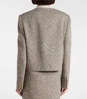 BLAZÉ MILANO Shamo Linen-blend Tweed Jacket