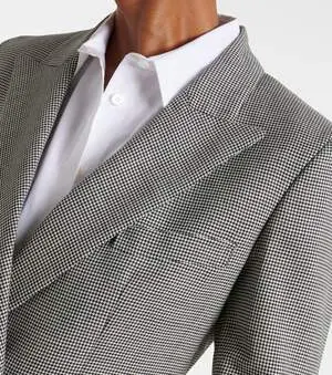 BLAZÉ MILANO Charmer Houndstooth Virgin Wool Blazer