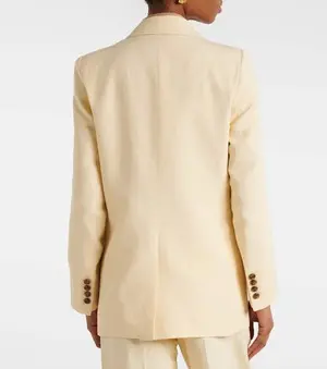 BLAZÉ MILANO Savannah Linen And Silk Blazer - White
