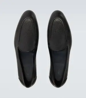 Brioni Appia Leather Loafers - Black