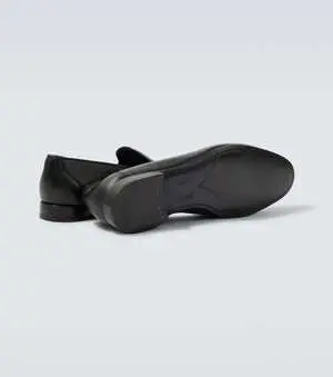 Brioni Appia Leather Loafers - Black