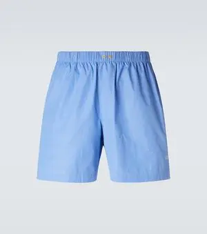 WALES BONNER Sunday Cotton Shorts - Blue