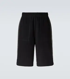 WALES BONNER Prince Cotton-blend Terry Shorts - Black