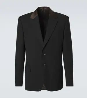 WALES BONNER Alto Satin-trimmed Virgin Wool Blazer