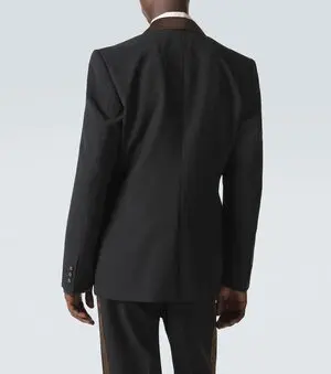 WALES BONNER Alto Satin-trimmed Virgin Wool Blazer