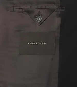 WALES BONNER Alto Satin-trimmed Virgin Wool Blazer