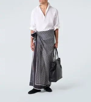 TOM FORD Printed Cotton Beach Cover-up