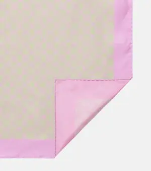 Gucci Gg Silk Twill Scarf - Pink