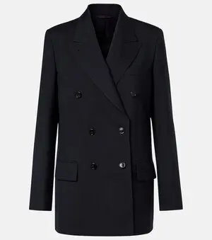 Gucci Wool Mélange Double-breasted Blazer - Blue