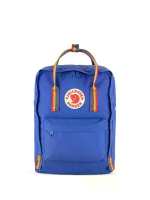 Fjallraven Backpack With Rainbow Striped Straps - Blue