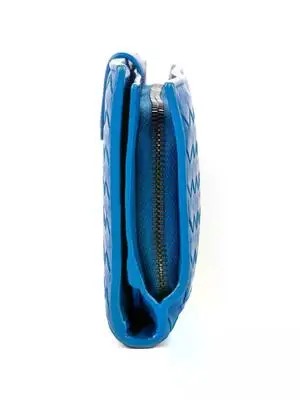Bottega Veneta Intrecciato Wallet - Blue