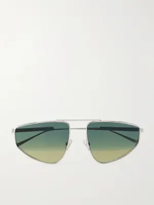Bottega Veneta Light Ribbon Aviator-style Sunglasses - Silver
