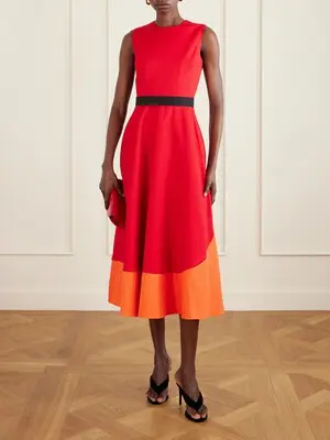 ROKSANDA Mire Belted Woven Midi Dress