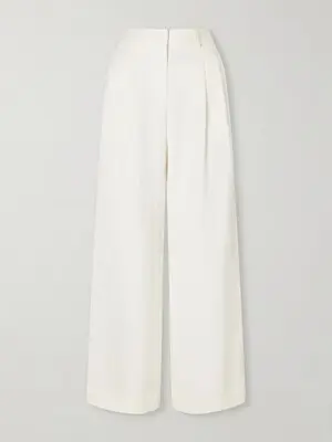 TWP Sulli Pleated Wide-leg Pants - White
