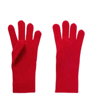 TOTEME Ribbed Cashmere Gloves - Red