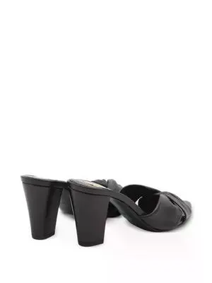 Saint Laurent Franciane Cross-strap Mules - Black