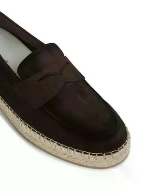 Santoni Leather Loafers - Brown
