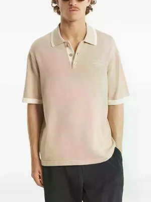 Maison Kitsuné Button-up Contrast-trim Polo Shirt