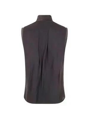 Elisabetta Franchi Sleeveless Cowl-neck Blouse - Grey