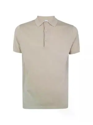 Aspesi Short-sleeve Buttoned Polo Shirt - Neutrals