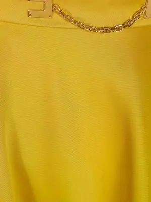 Elisabetta Franchi Midi Skirt With Logo Chain Detail