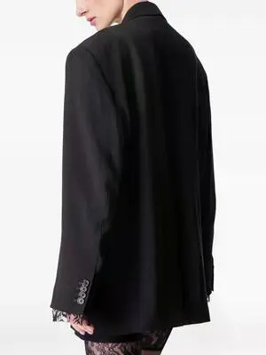 ARTICLE TEN Double-breasted Blazer With Lace Detail