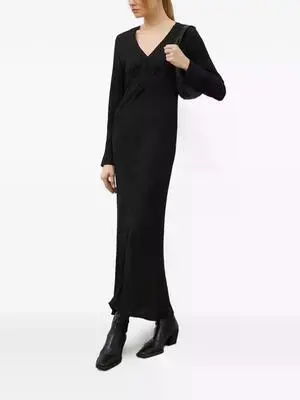 HERSKIND V-neck Long-sleeve Maxi Dress