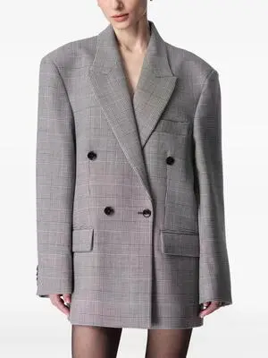 ARTICLE TEN Prince Of Wales Check Double-breasted Blazer