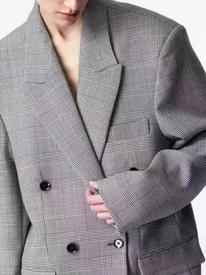 ARTICLE TEN Prince Of Wales Check Double-breasted Blazer