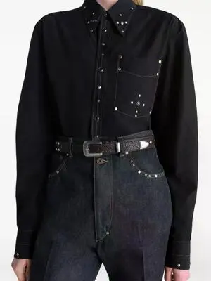LEMAIRE Studded Belt - Brown