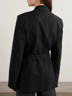 Loewe Belted Wool Blazer - Black