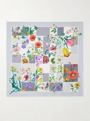 Gucci Printed Silk-twill Scarf - Multi